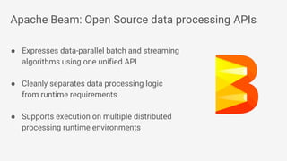 Portable Streaming Pipelines with Apache Beam | PPT