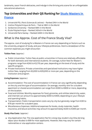 France Study Visa An ode to your brighter future.pdf | Postgraduate ...