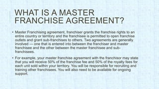 Master Franchise Agreement | PPT