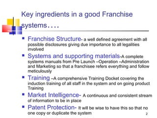 Franchise development | PPT