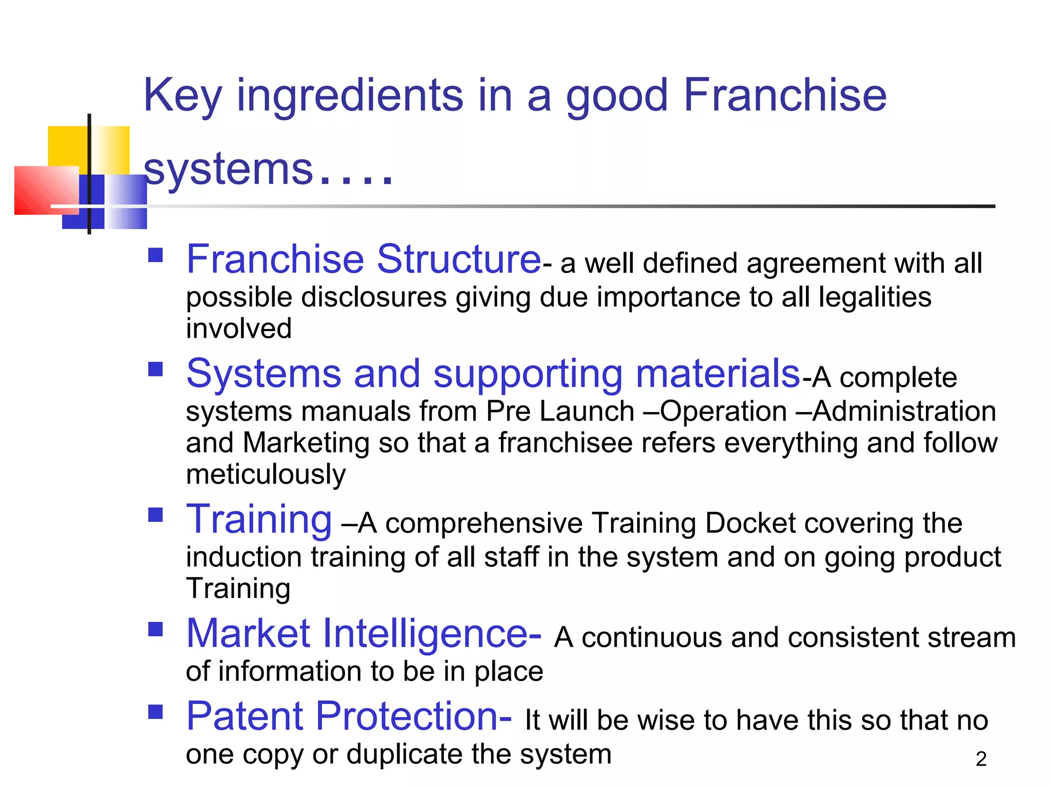 Franchise development | PPT