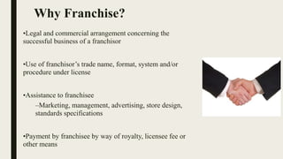 Franchise | PPTX | Business | Business and Finance