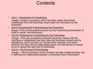 Franchise managemnt presentation | PPT