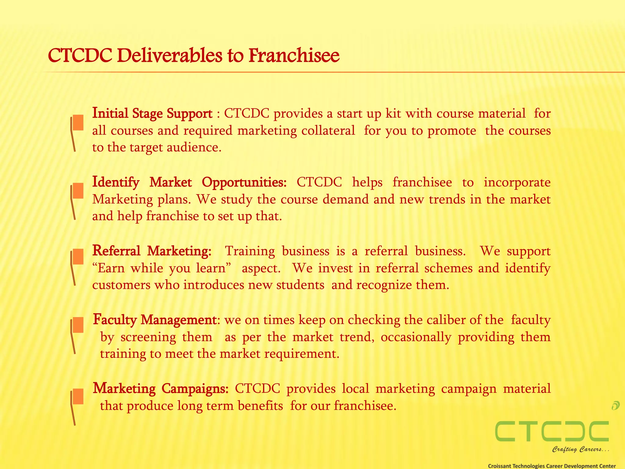 Franchise proposal ctcdc | PDF