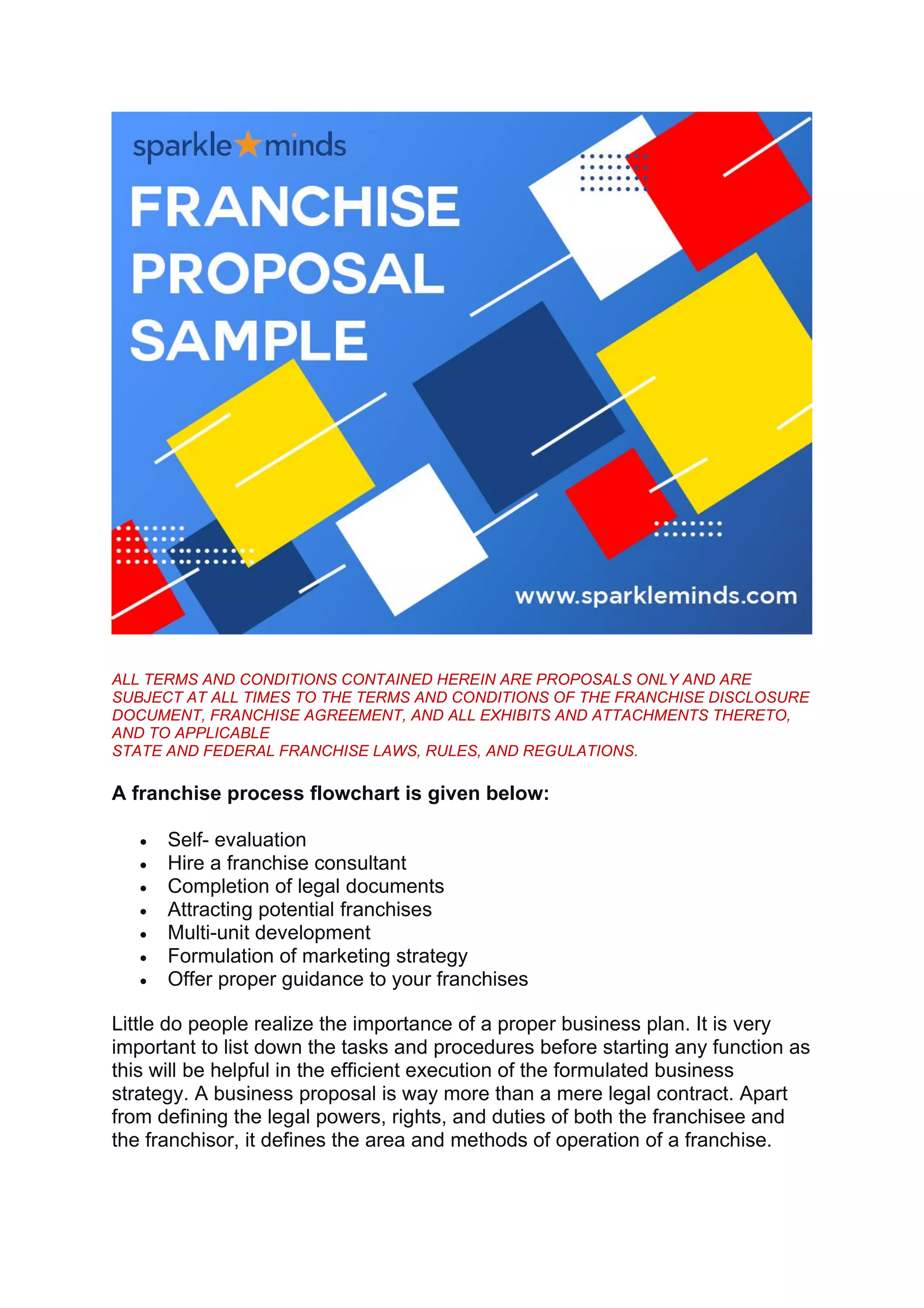 Franchise Proposal Sample PDF franchise-proposal-sample-pdf