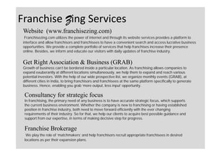 Franchise zing | PPT