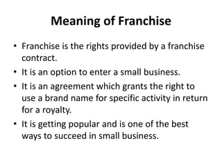 Franchising | PPTX