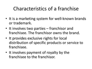 Franchising | PPTX