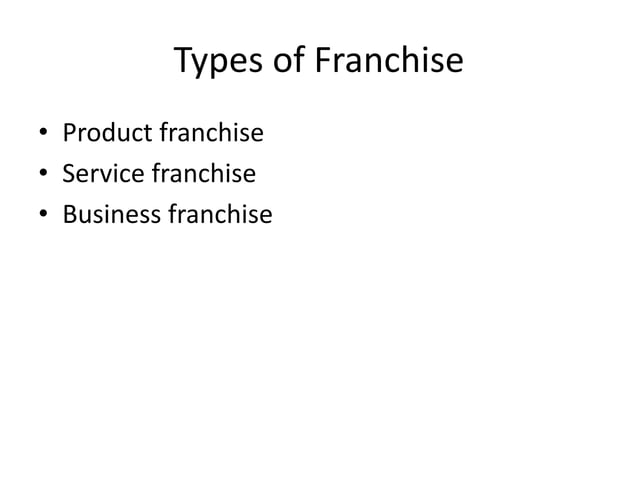 Franchising | PPTX