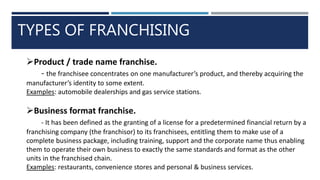 Franchising | PPTX | Business | Business and Finance