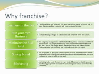 Franchise concept, How to sale a franchise | PPTX