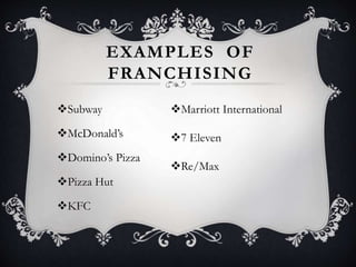 Franchising | PPT