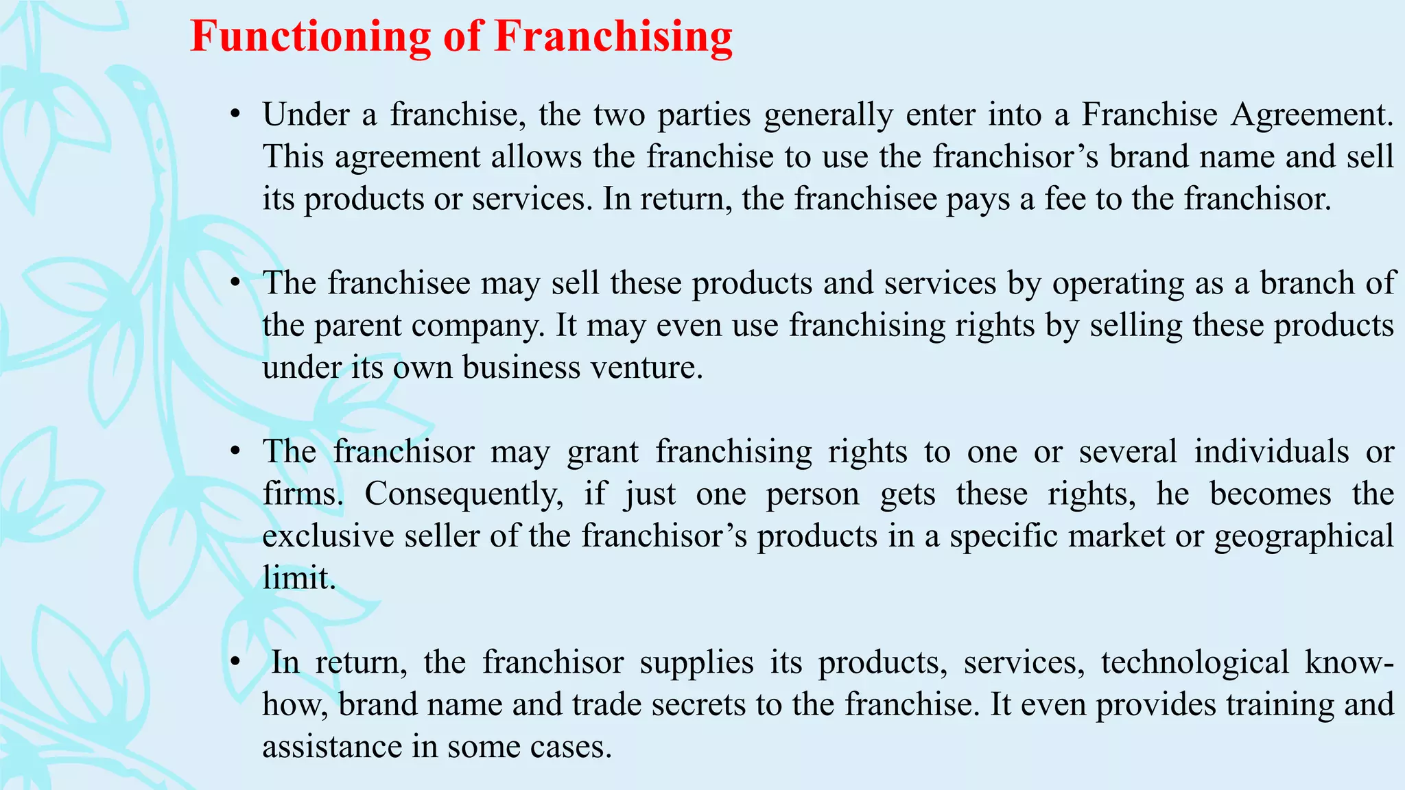 Franchising | PPT