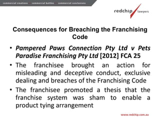 Franchising cases update | PPTX | Business | Business and Finance