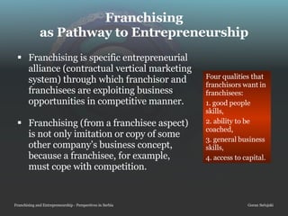Franchising&Entrepreneurship | PPT
