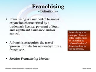Franchising&Entrepreneurship | PPT
