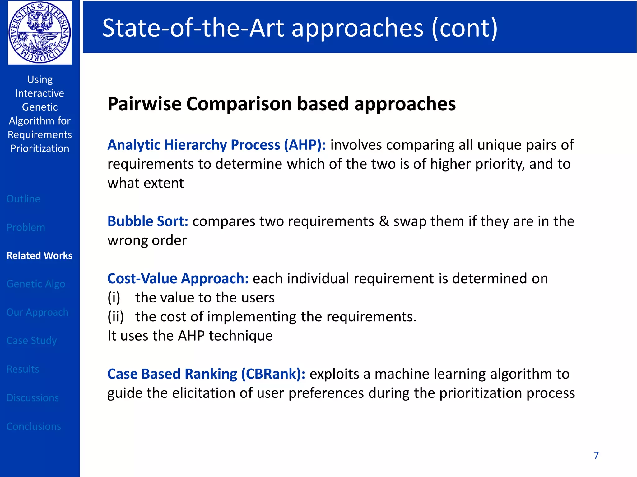 Using Interactive Genetic Algorithm for Requirements Prioritization | PDF