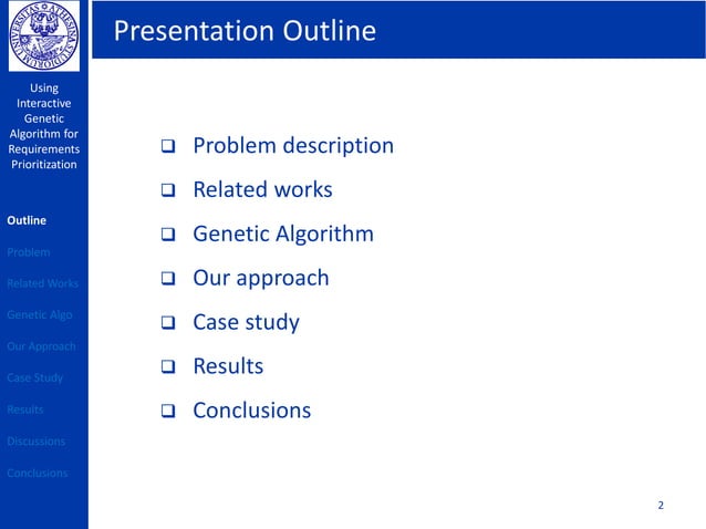 Using Interactive Genetic Algorithm For Requirements Prioritization Ppt