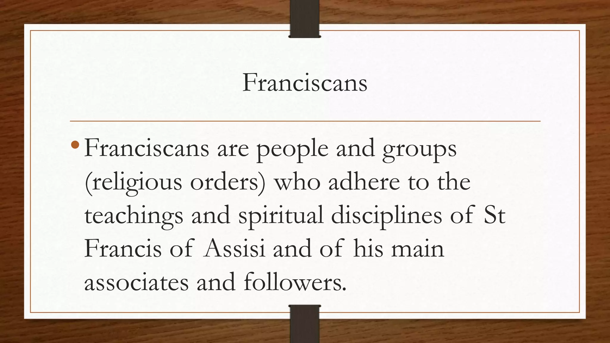 Franciscans | PPTX