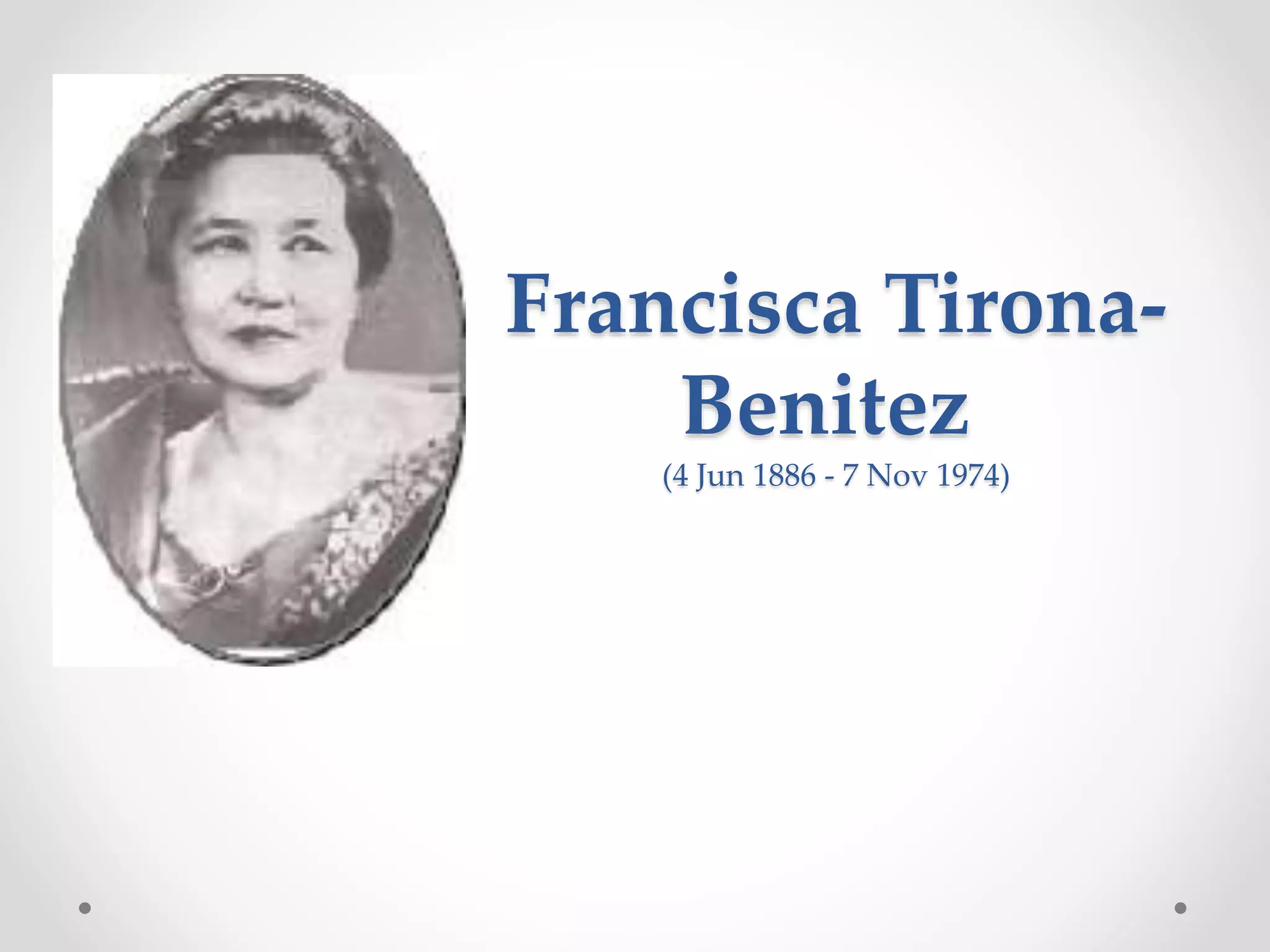 Francisca Tirona Benitez | PPTX