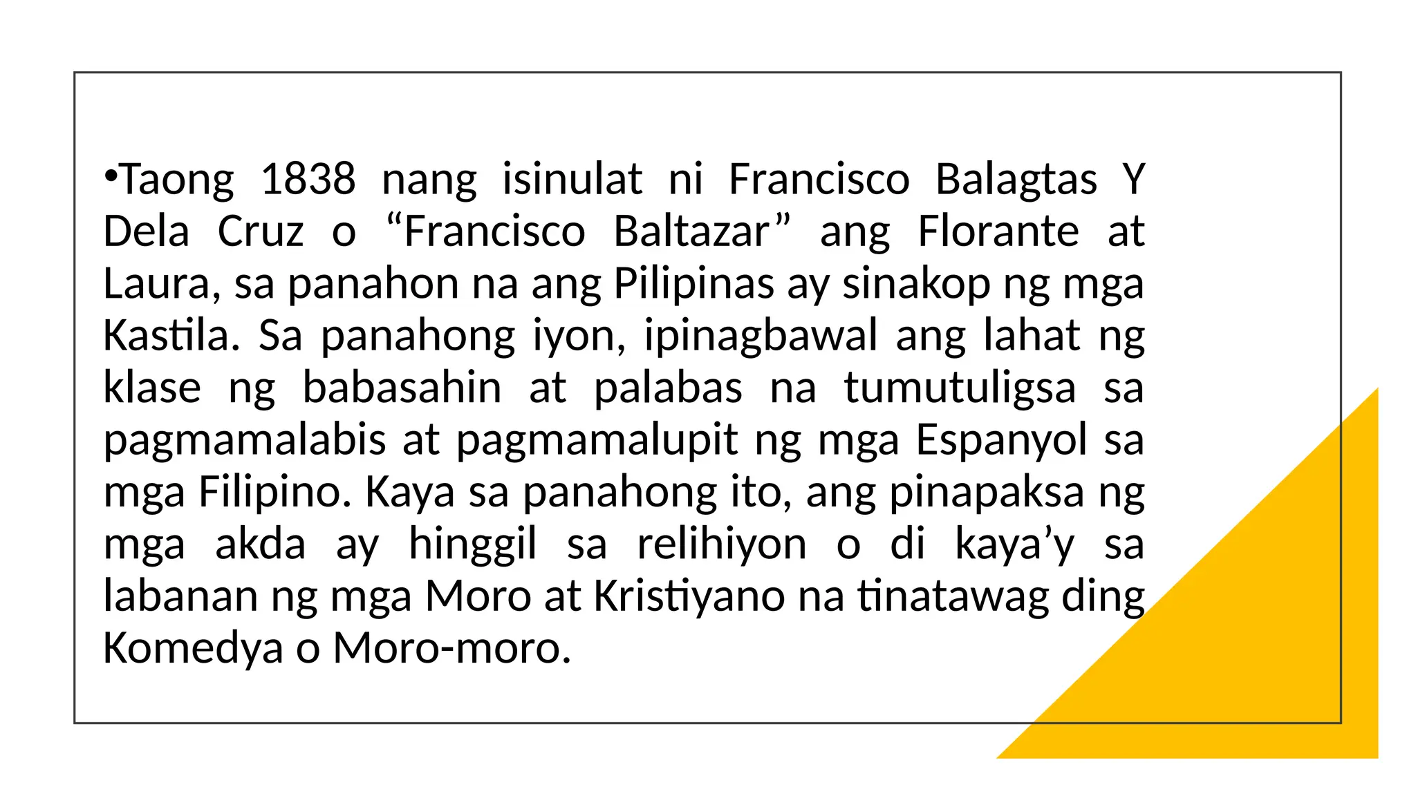 TALAMBUHAY NI FRANCISCO BALAGTAS-BAITANG 8 | PPTX