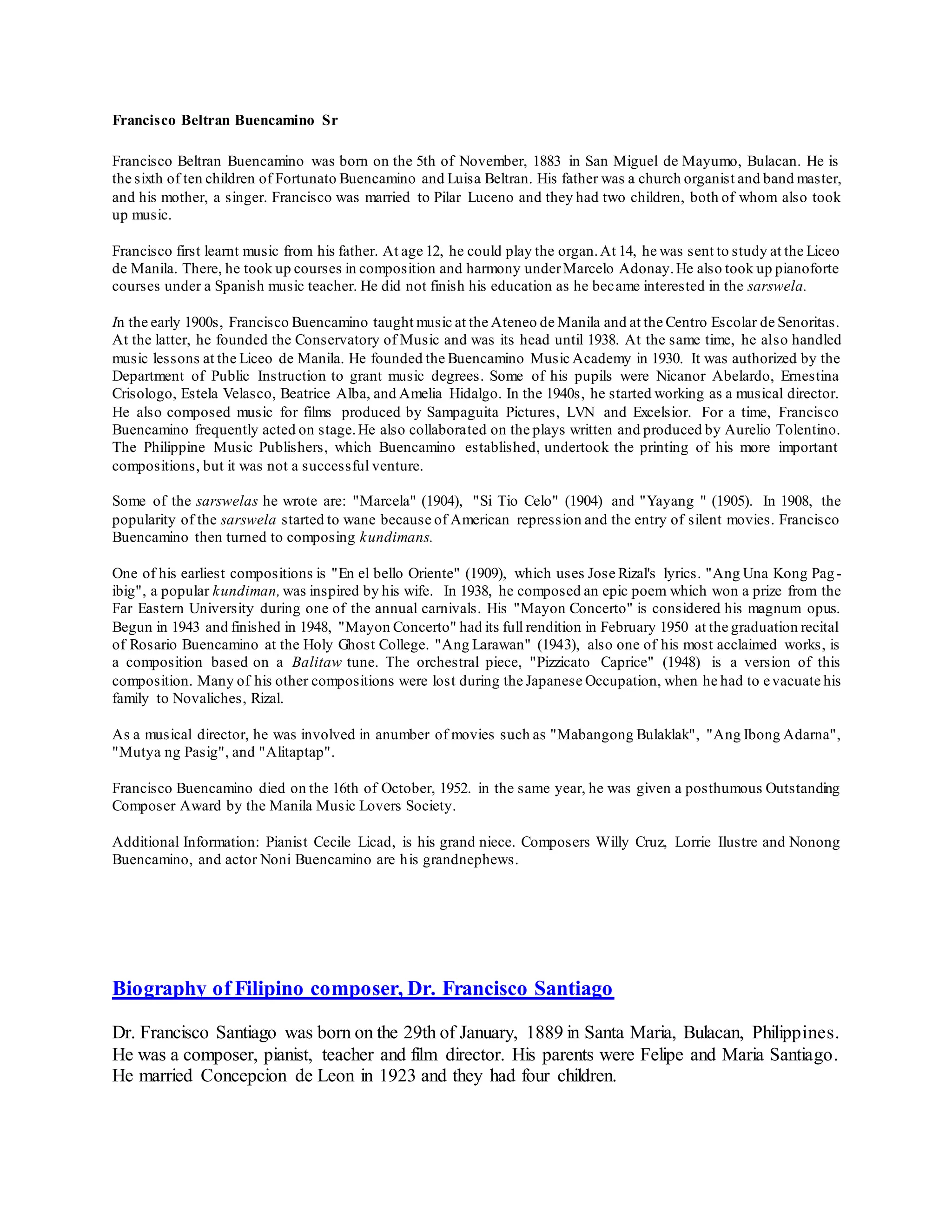 Francisco beltran buencamino sr | DOCX