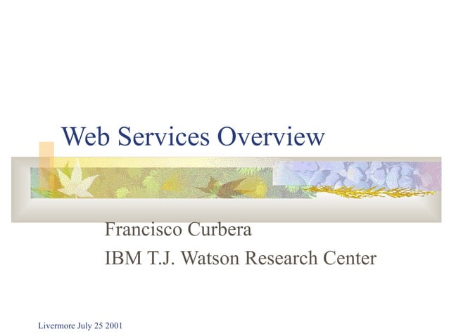 webservices overview | PPT