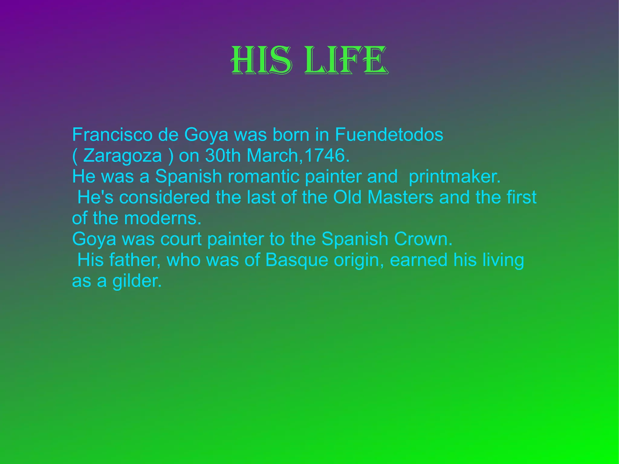 Francisco de goya lana | ODP