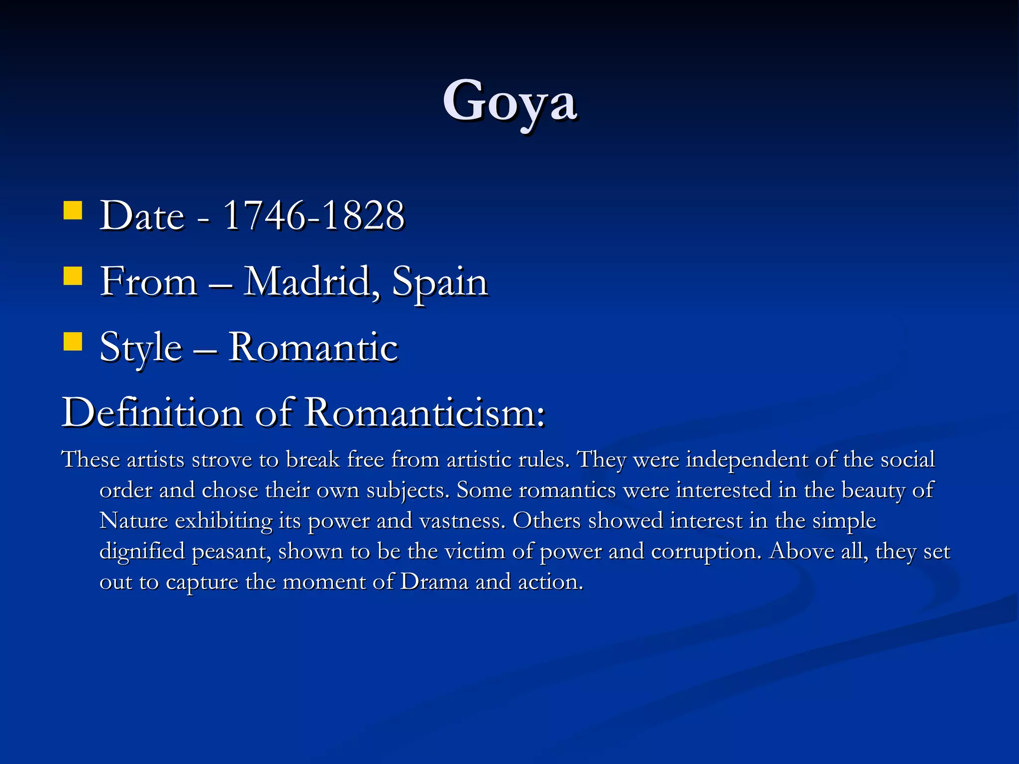 Francisco de goya, narrative window ppt | PPT | Design | Fine Art