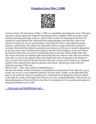Francisco De La Goya Research Paper | PDF