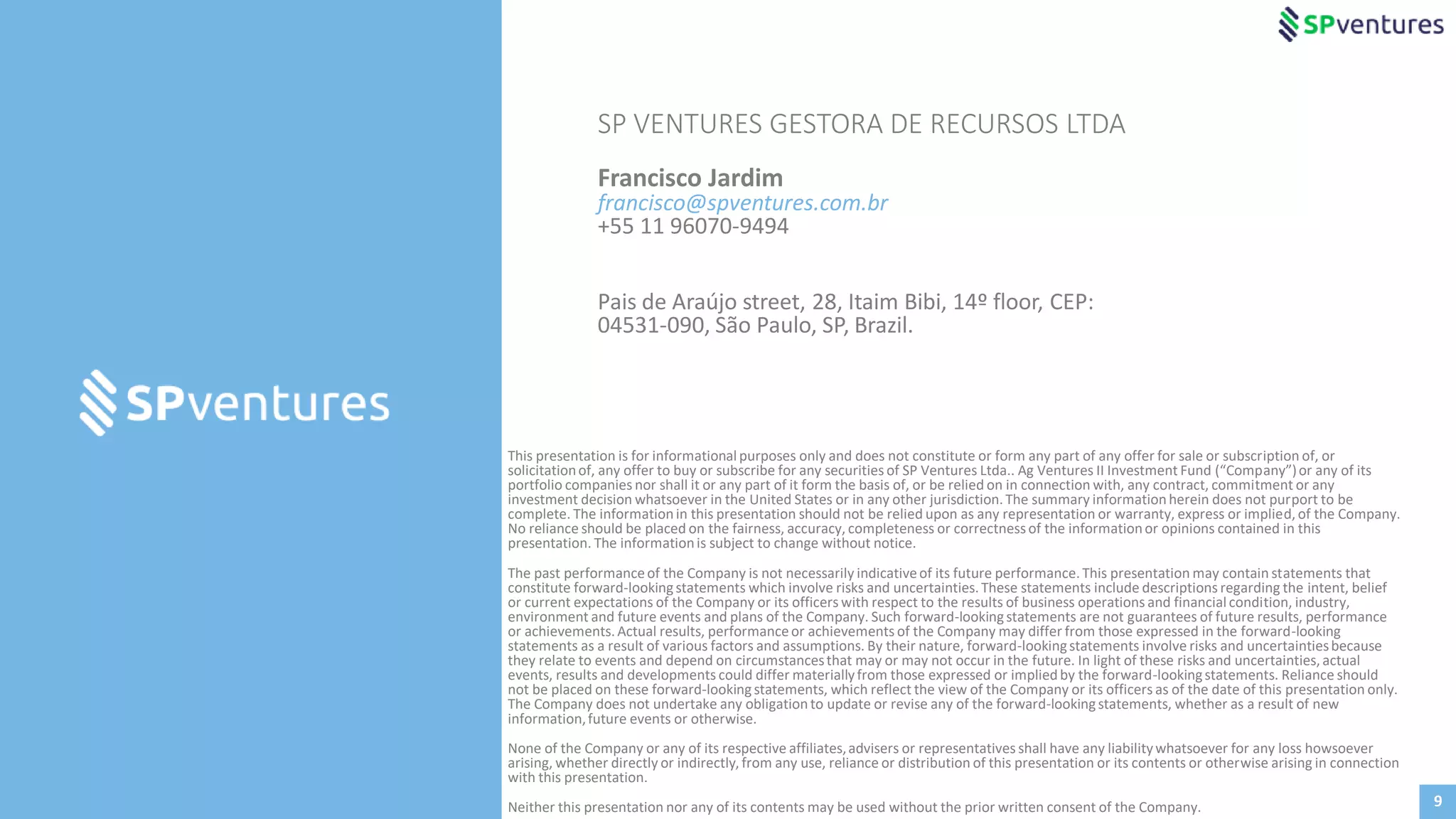 Francisco Jardim (SP Ventures) | PPT