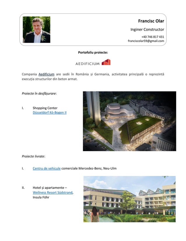 Francisc Olar - Portofoliu | PDF