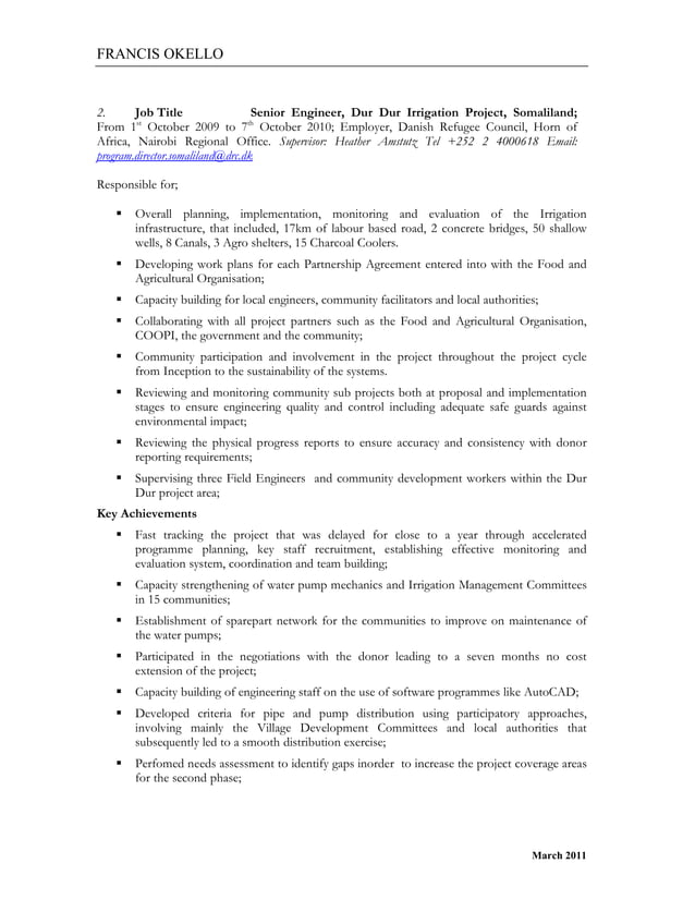 Francis Okello Resume | PDF