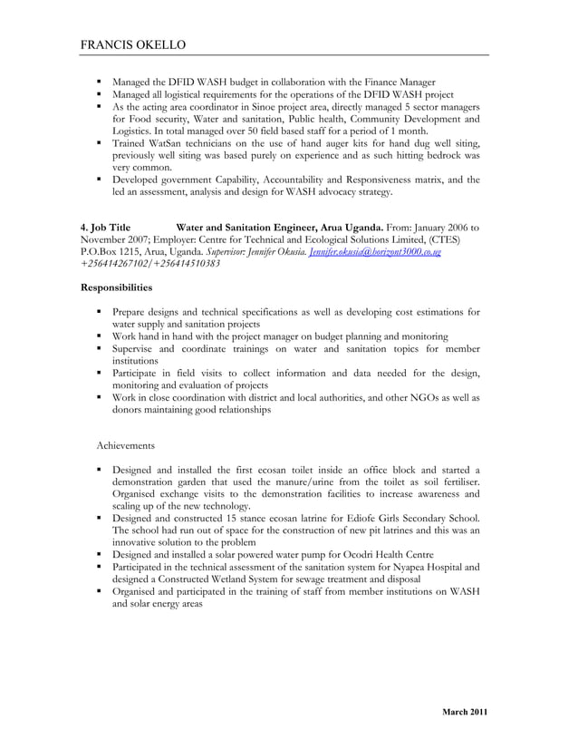 Francis Okello Resume | PDF