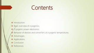 Cryogenic Technology | PPTX