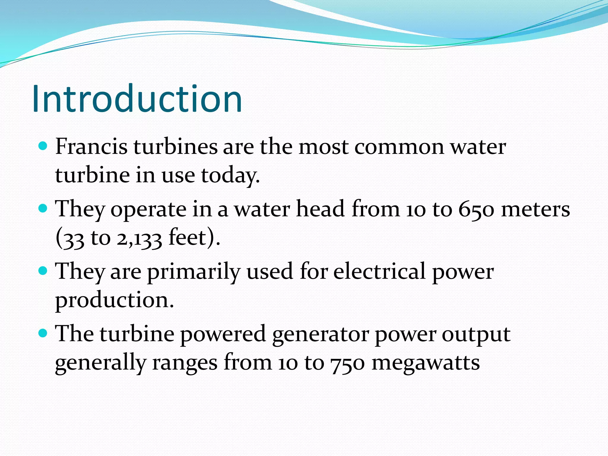 Francis turbine | PPTX