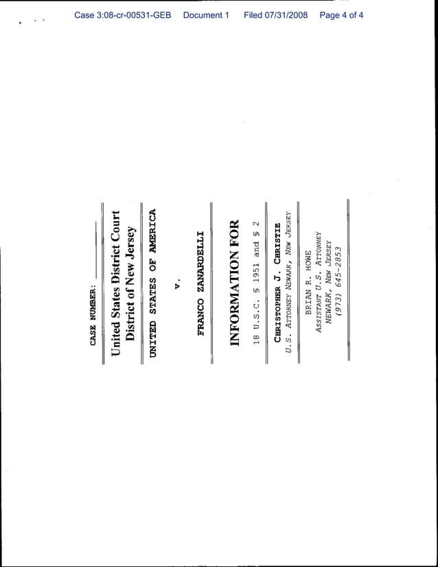 Franco Zanardelli Plea | PDF