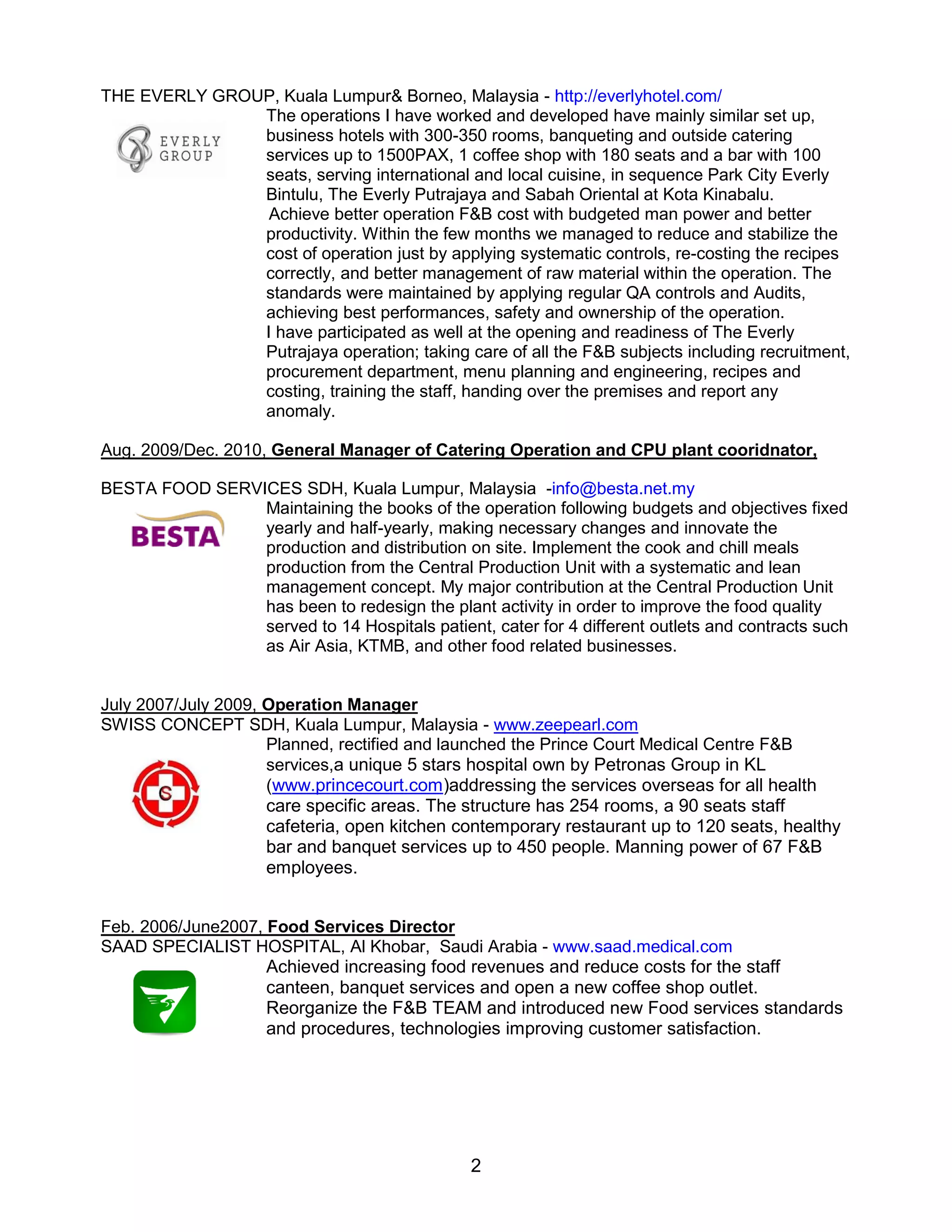 Francois.giussani director cv-july2016-icca | PDF