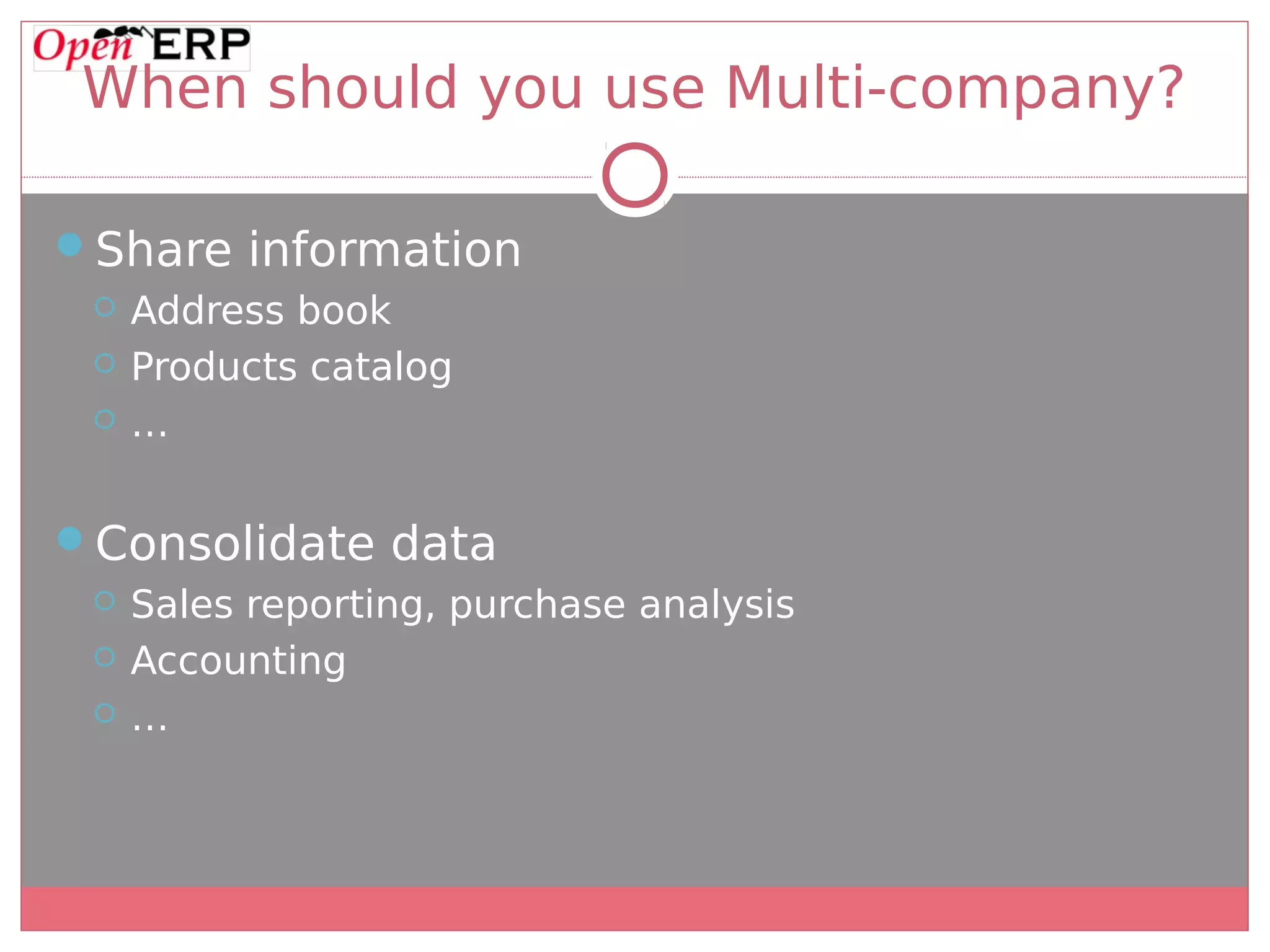 OpenERP - Multi-company | PDF