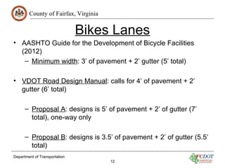 Proposed Bicycle Facilities: VDOT Summer 2015 Repaving-Franconia Road ...