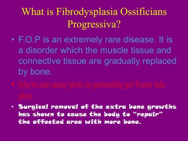 Fibrodysplasia Ossifican Progressiva | PPTX | Bone and Joint Conditions ...