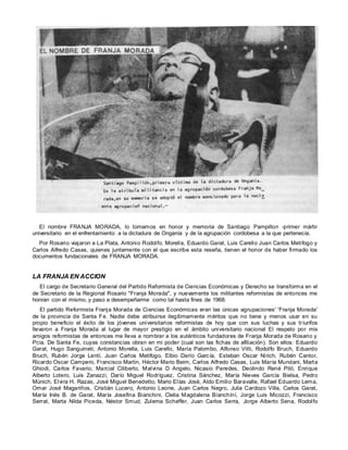 ASI NACIO LA FRANJA - Historia de Franja Morada | DOCX | Civic affairs ...