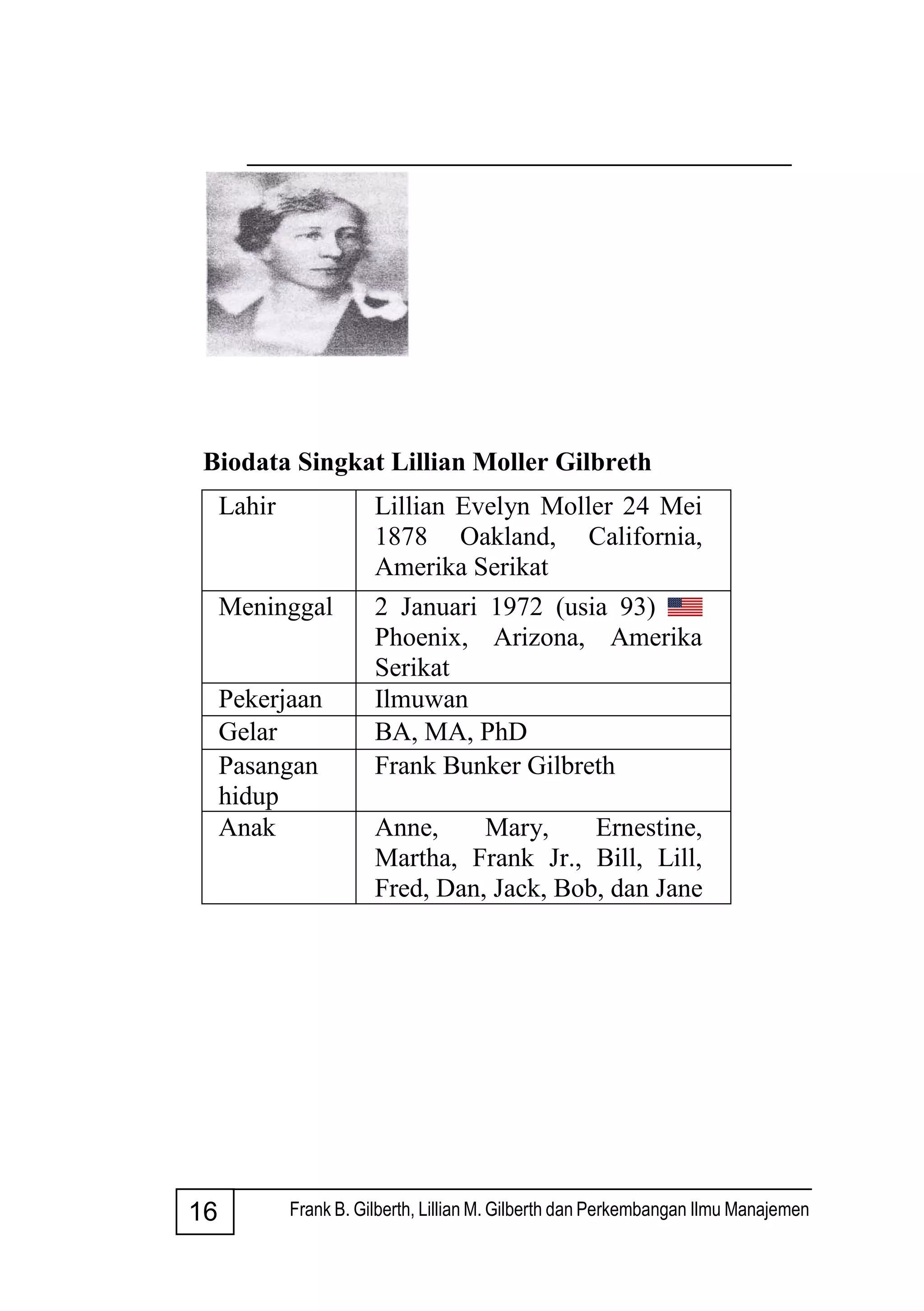 Frank B. Gilberth, Lillian M. Gilberth dan Perkembangan Ilmu Manajemen ...