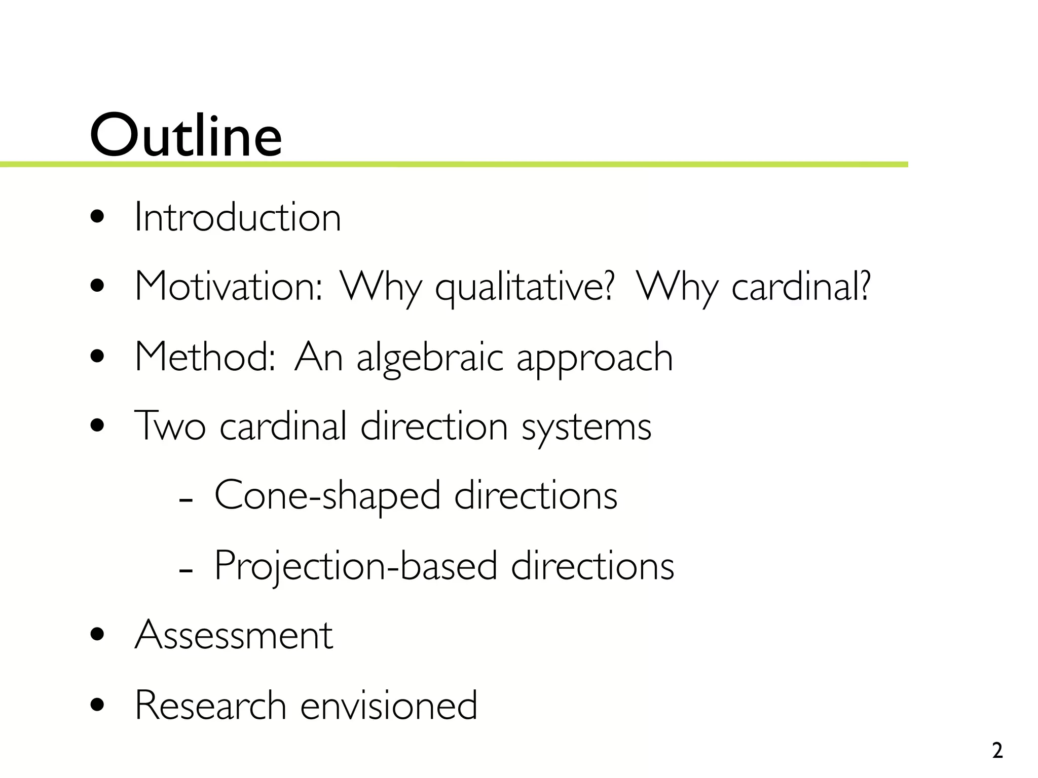 Qualitative Spatial Reasoning: Cardinal Directions as an Example | PPT