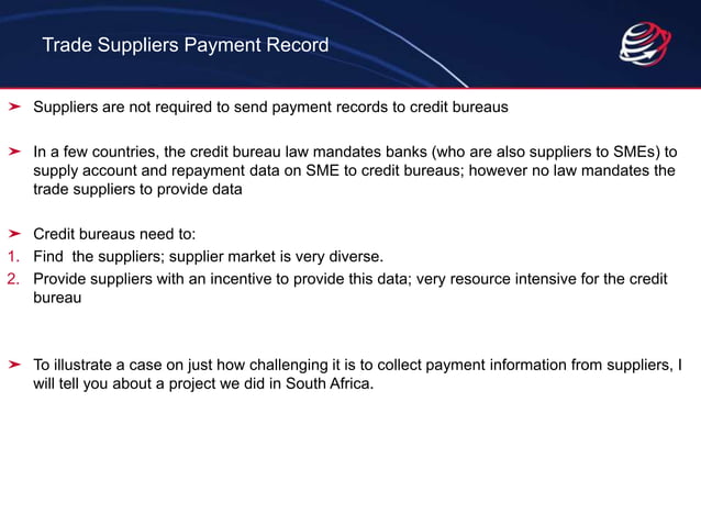 SME credit information presentation | PPTX