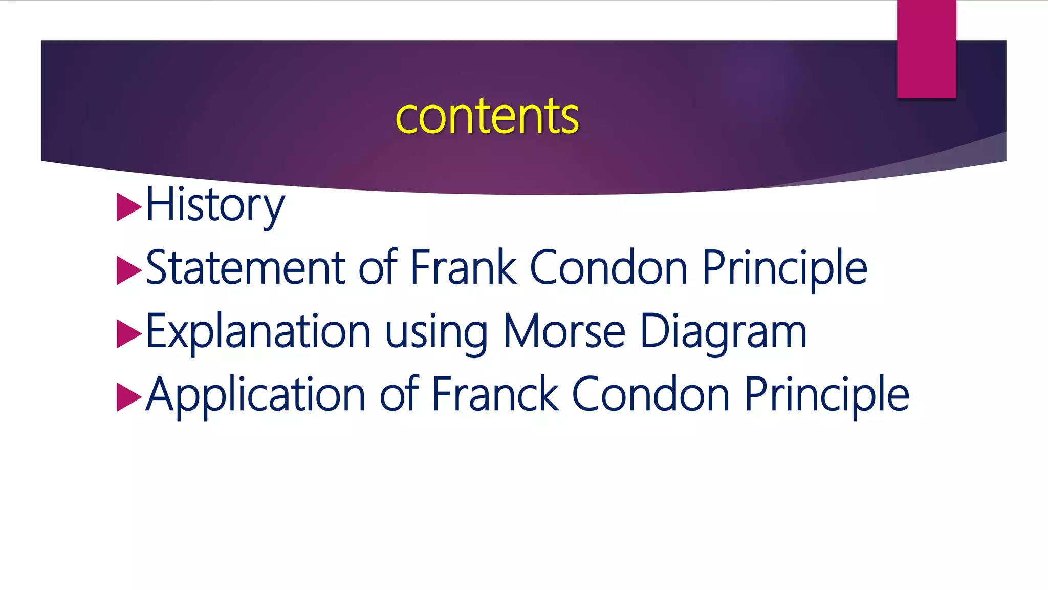 Frank condon principle | PPTX