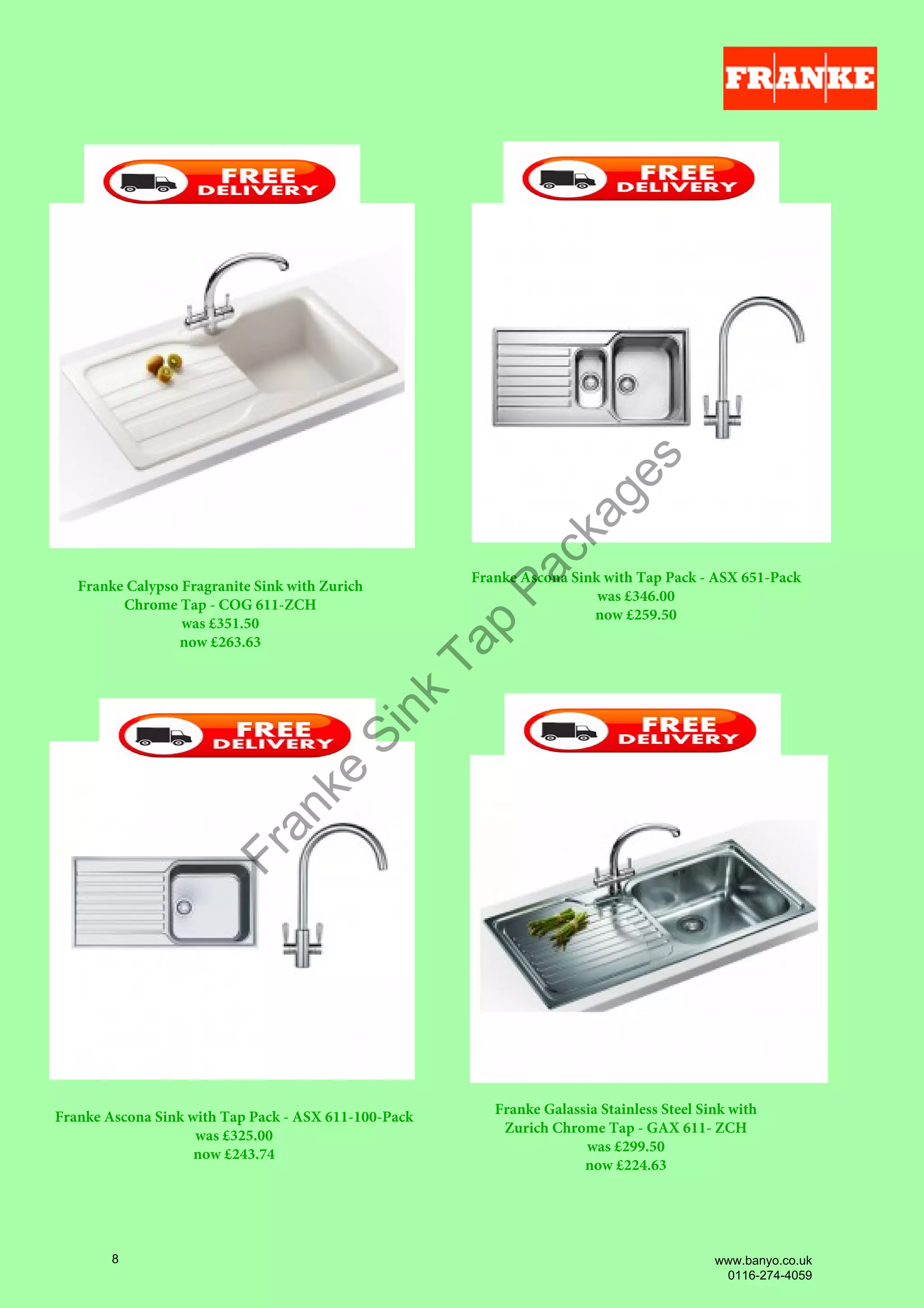 Franke sinks-taps-packages | PDF