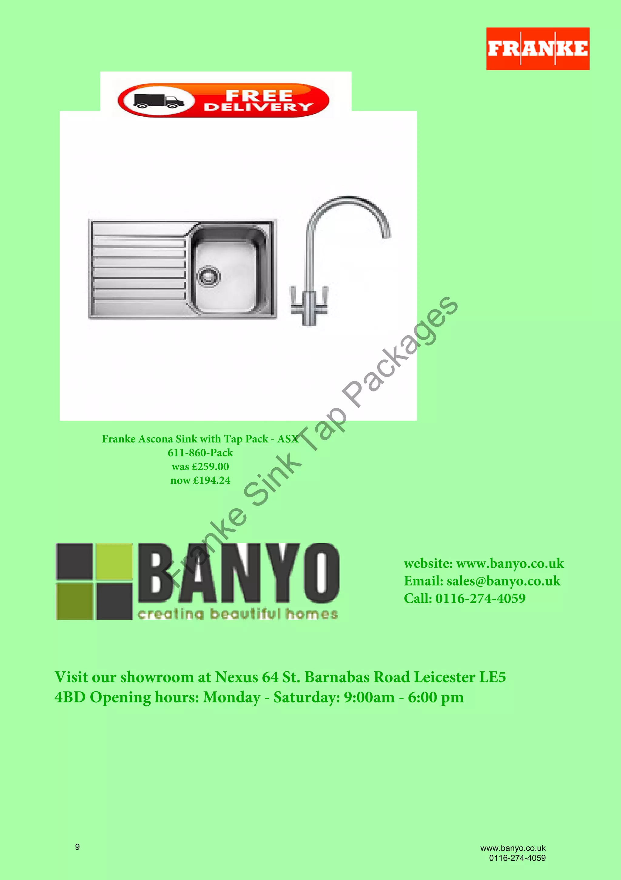 Franke sinks-taps-packages | PDF