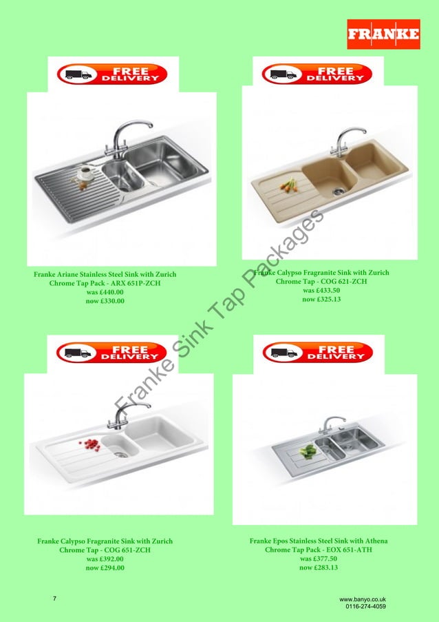 Franke sinks-taps-packages | PDF