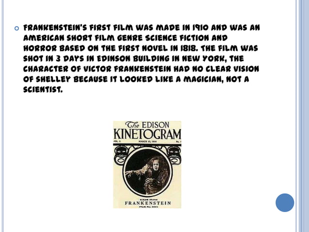 Frankenstein in the cinema. | PPT